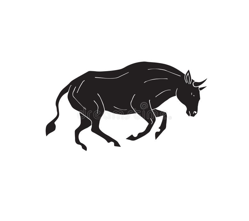 Running Buffalo Silhouette Stock Illustrations – 81 Running Buffalo ...