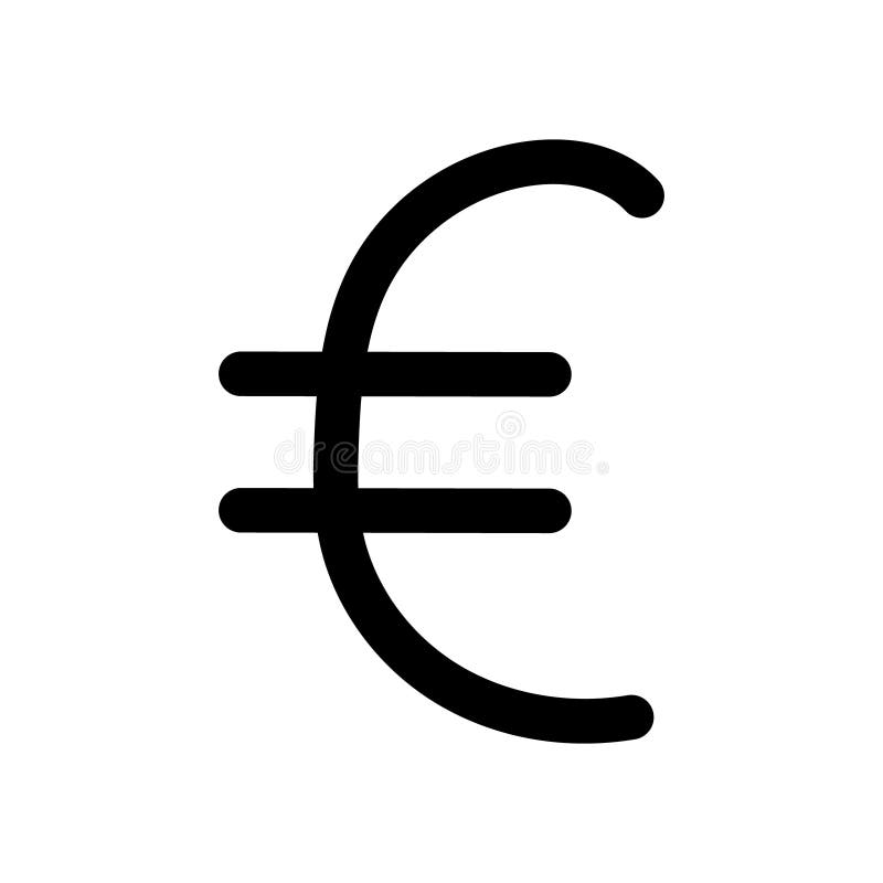 Vector Hand Drawn Doodle Sketch Euro Sign Stock Vector - Illustration ...