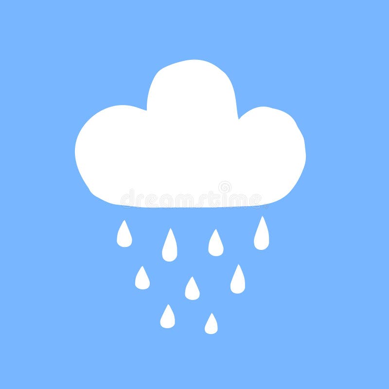 Vector Hand Drawn Doodle Sketch Raining Cloud Stock Vector ...