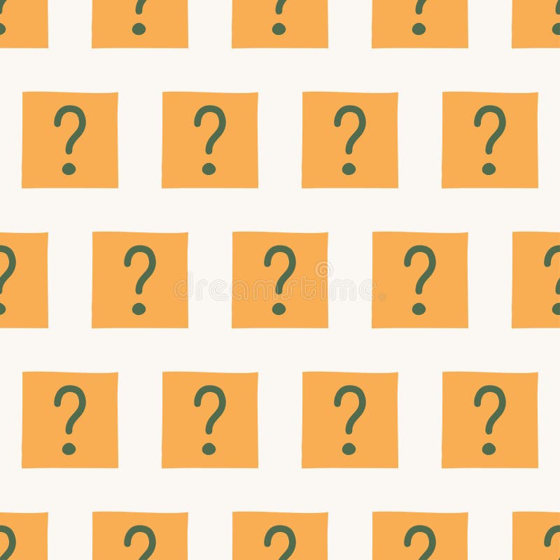 Vector Hand-drawn Doodled Question Marks Seamless Pattern. Abstract ...