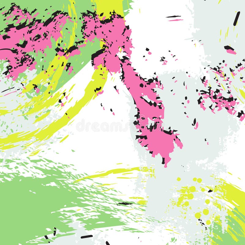 Vector Hand Drawn Dynamic Print. Hipster Modern Abstract Surface ...