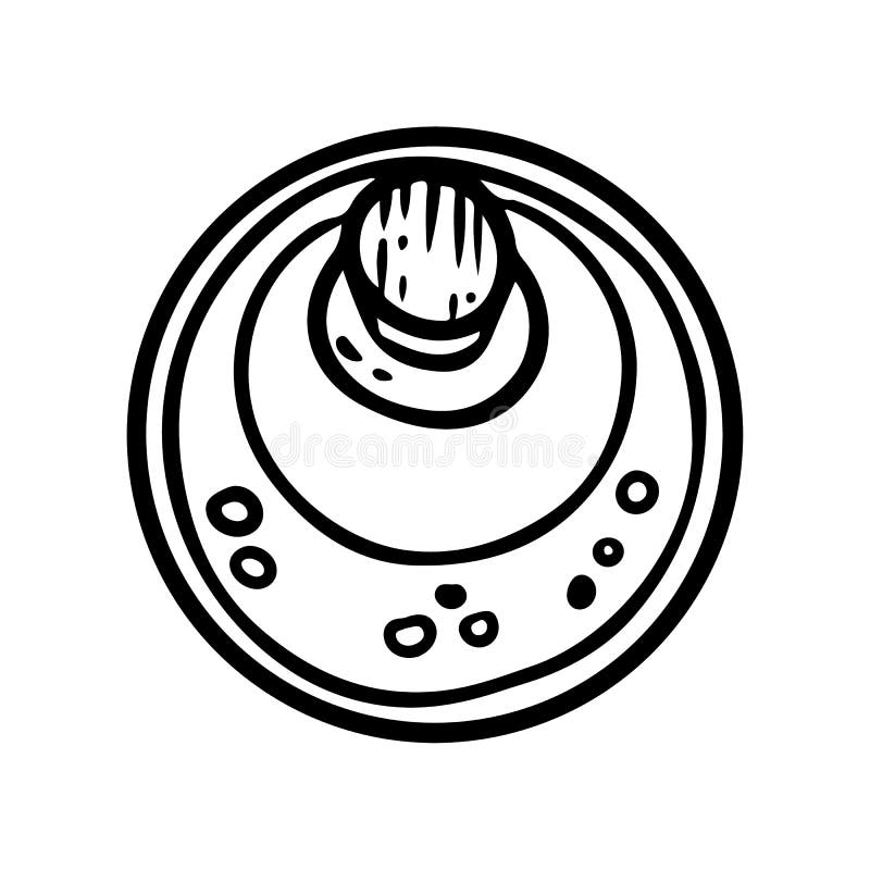 Vector Hand Drawn Flask with Magic Potion Outline Doodle Icon. Bottle ...