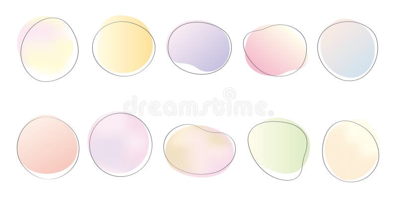 Vector Hand-Drawn Frame Set Isolated on a White Background. Stock ...