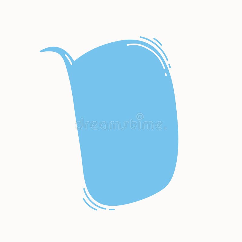 Vector Hand Drawn Funny Speech Bubble Shape. Communication Icon ...