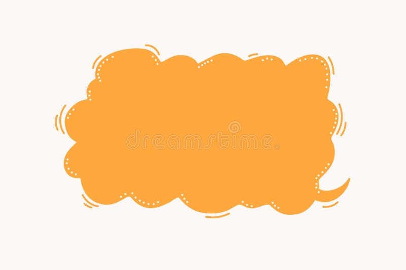 Vector Hand Drawn Funny Speech Bubble Shape. Communication Icon ...