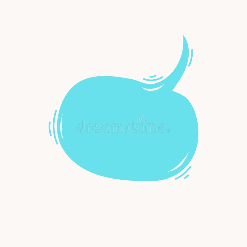 Vector Hand Drawn Funny Speech Bubble Shape. Communication Icon ...