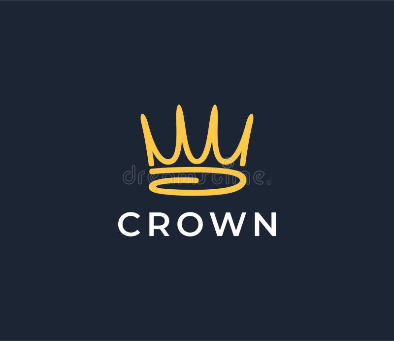 Hand Drawn Crown Logo Collection Sketch Queen or King Crowns Coronation ...