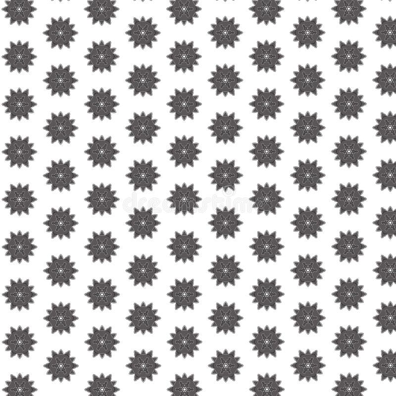 Vector Hand Drawn Grayscale Floral Pattern Isolated on White Background ...