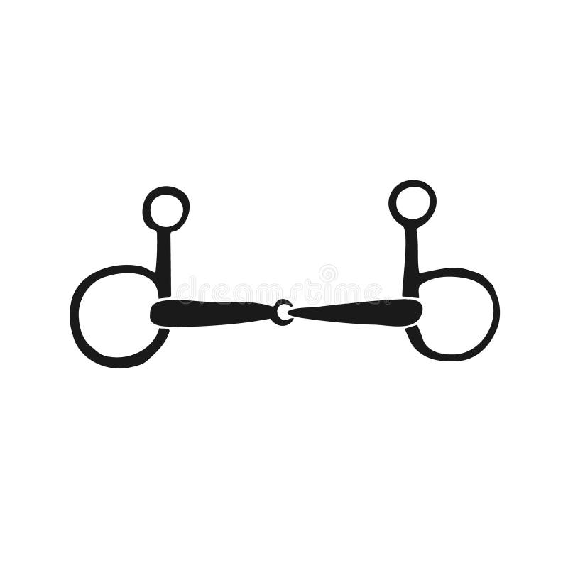 Vector Hand Drawn Horse Equestrian Bit Stock Vector - Illustration of ...