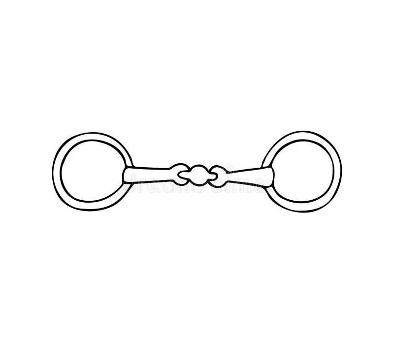 Vector Hand Drawn Horse Equestrian Bit Stock Vector - Illustration of ...