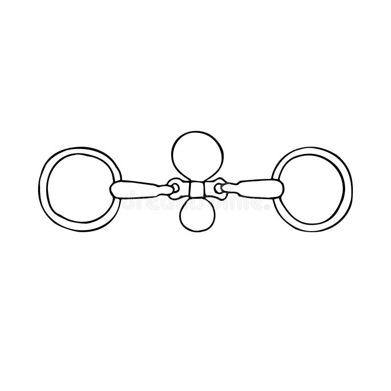 Vector Hand Drawn Horse Equestrian Bit Stock Illustration ...