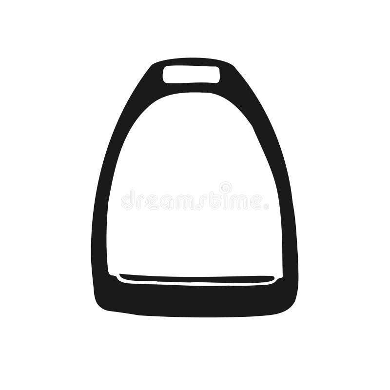 Vector Hand Drawn Horse Riding Stirrup Stock Vector - Illustration of ...