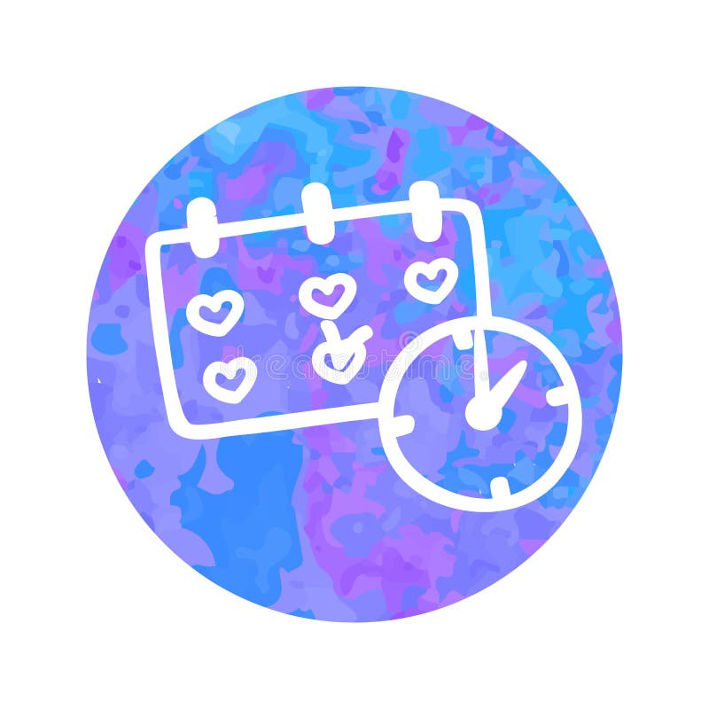 Vector Hand Drawn Icon of Schedule Stock Vector - Illustration of ...
