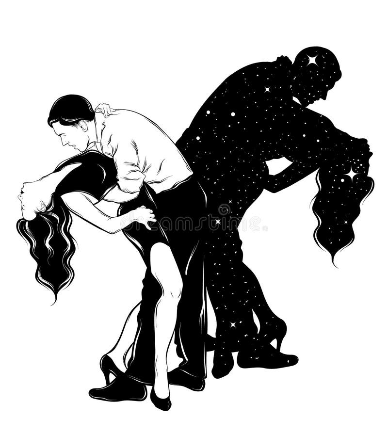 Dancing Couple Shadow Stock Illustrations – 557 Dancing Couple Shadow ...