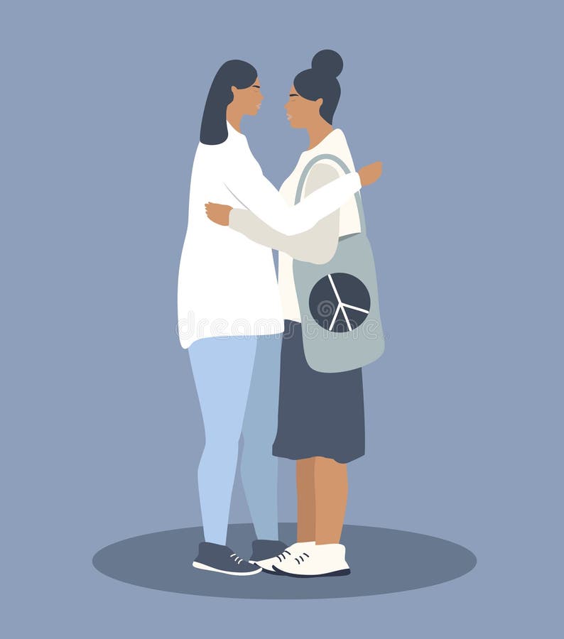 Vector Hand Drawn Illustration in Flat Style on the Theme of Support ...