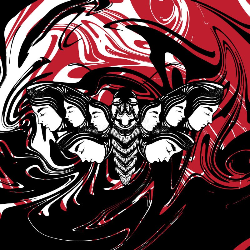 Female Demon Wings Stock Illustrations – 365 Female Demon Wings Stock ...