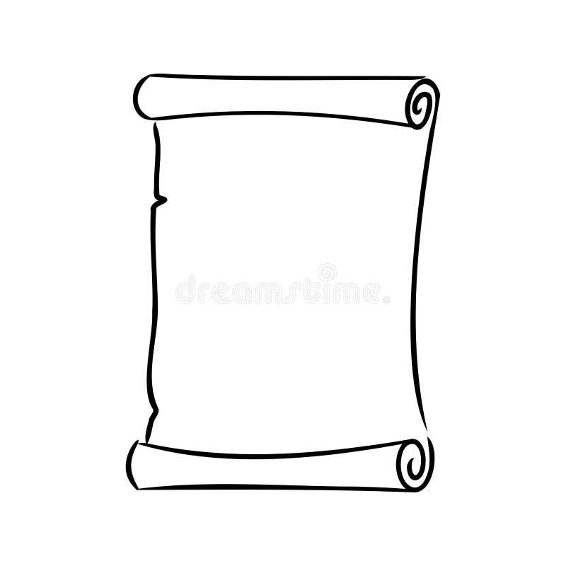 Set of Empty Scrolls. Hand Drawn Sketch Style Vintage Scrolls and ... Set of Empty Scrolls. Hand Drawn Sketch Style Vintage Scrolls and ...