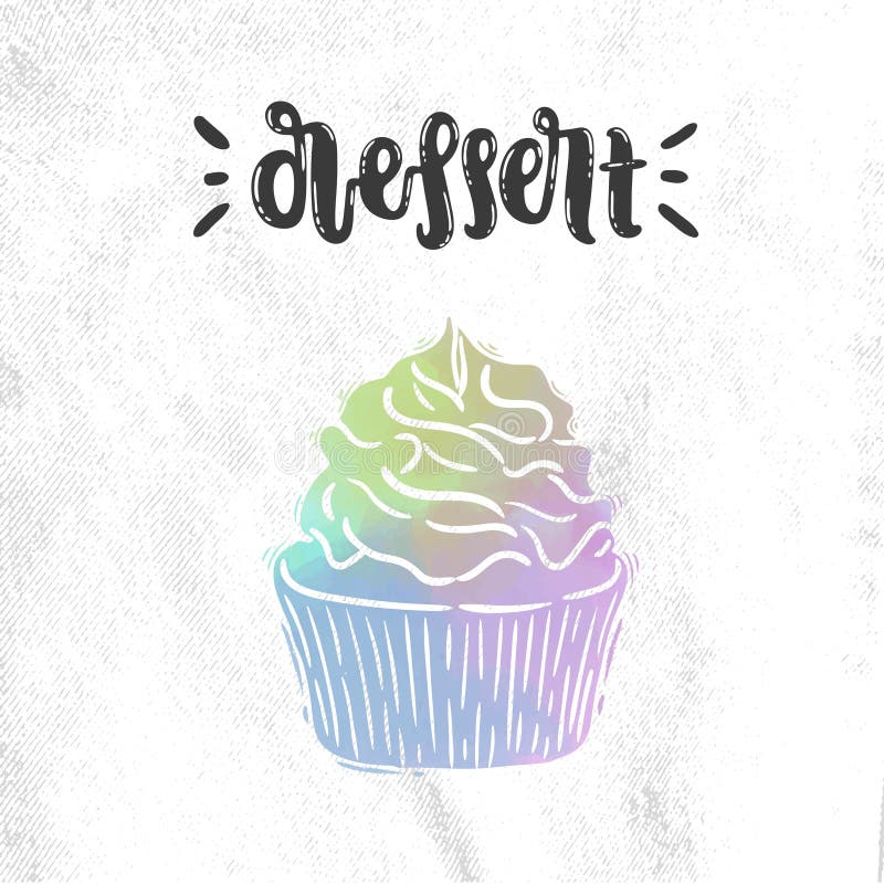 Dessert cupcake vector stock vector. Illustration of poster - 115129864