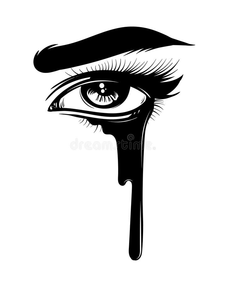 Mascara Tears Stock Illustrations – 53 Mascara Tears Stock ...