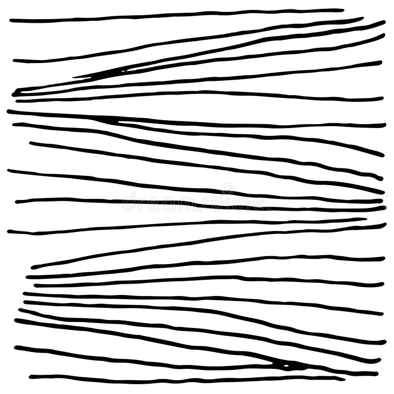 Vector Hand Drawn Ink Texture with Stripe and Lines. Stock Illustration ...
