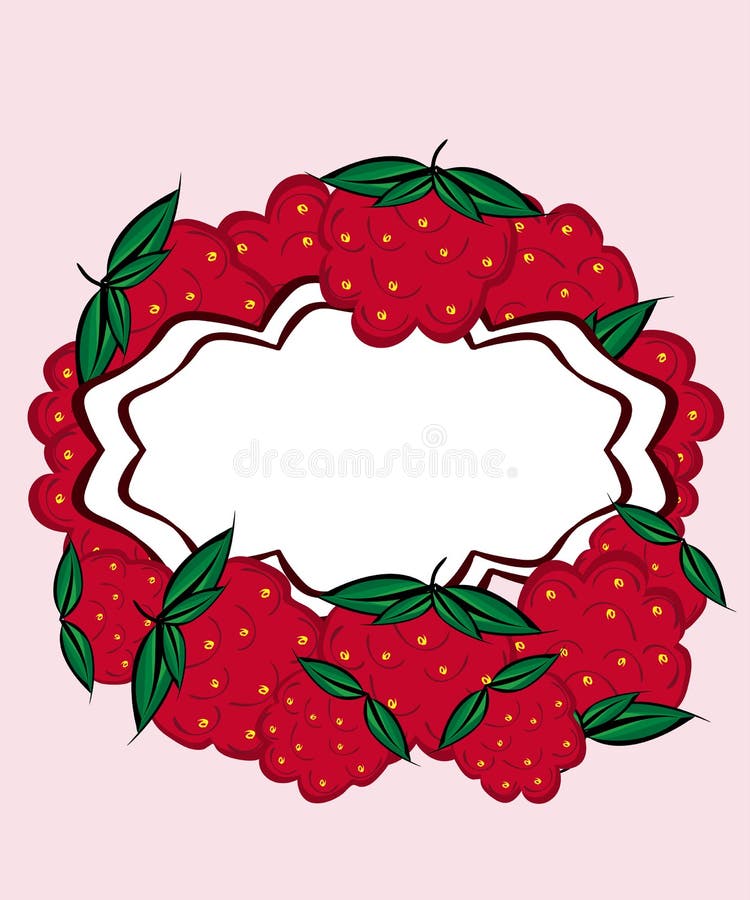 Label raspberry jam stock illustration. Illustration of fruit - 63203171