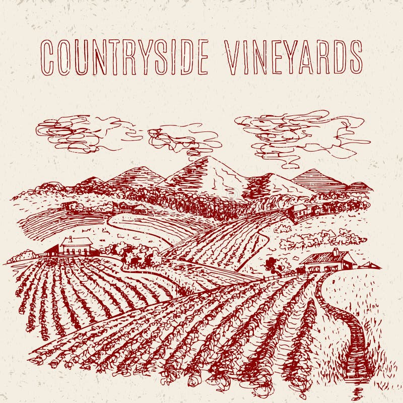 Vector hand drawn land stock vector. Illustration of curve - 65380039