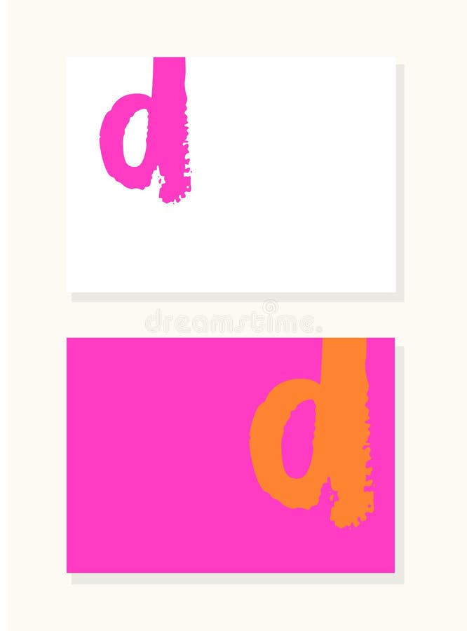 Vector Hand Drawn Letter D with Smooth Acrylic Brush Style Edges ...
