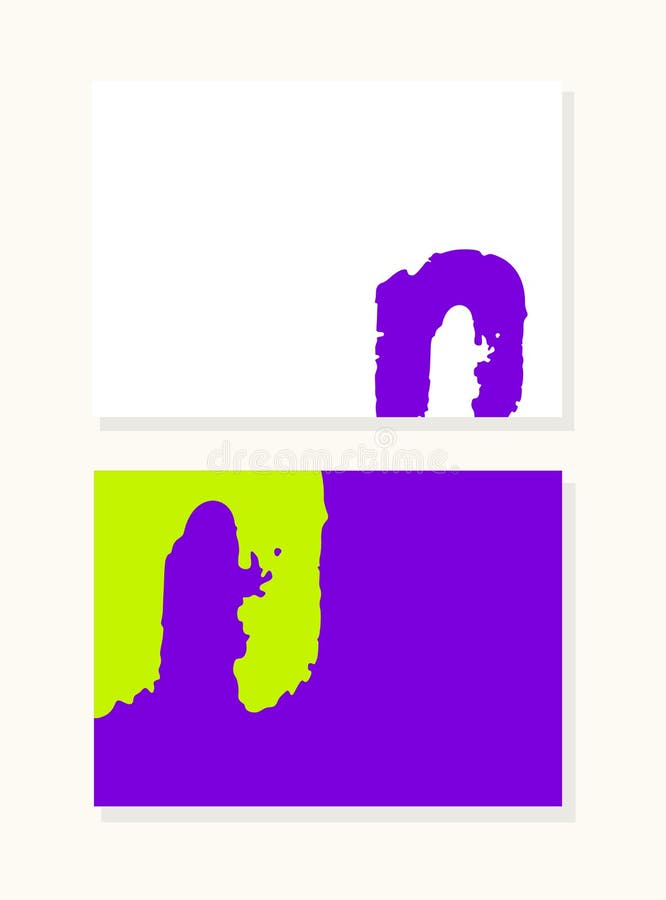 Vector Hand Drawn Letter N with Smooth Acrylic Brush Style Stock Vector ...