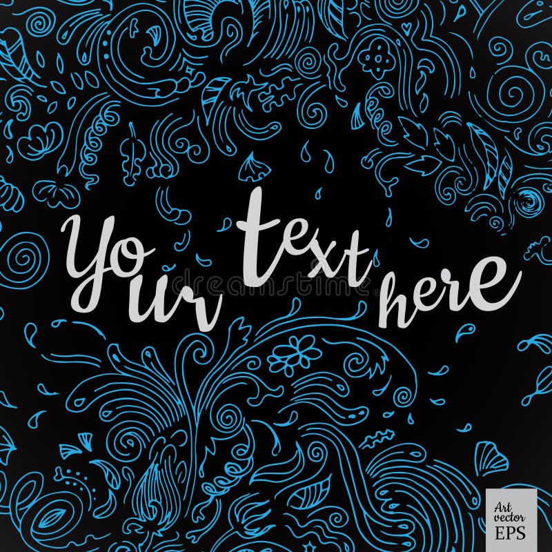 Vector Hand Drawn Line Art Doodles Design Stock Vector - Illustration ...