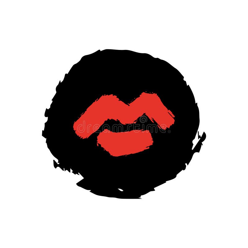 Vector Hand Drawn Lips Symbol, Logo Element Template Stock Illustration ...