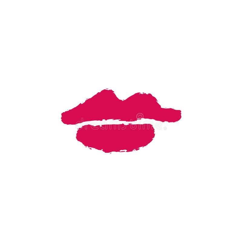 Vector Hand Drawn Lips Symbol, Logo Element Template Stock Illustration ...