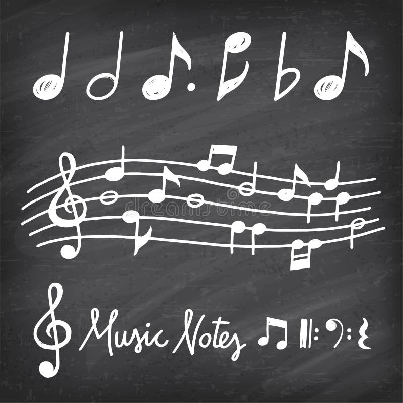Music Notes Blackboard Stock Illustrations – 422 Music Notes Blackboard ...
