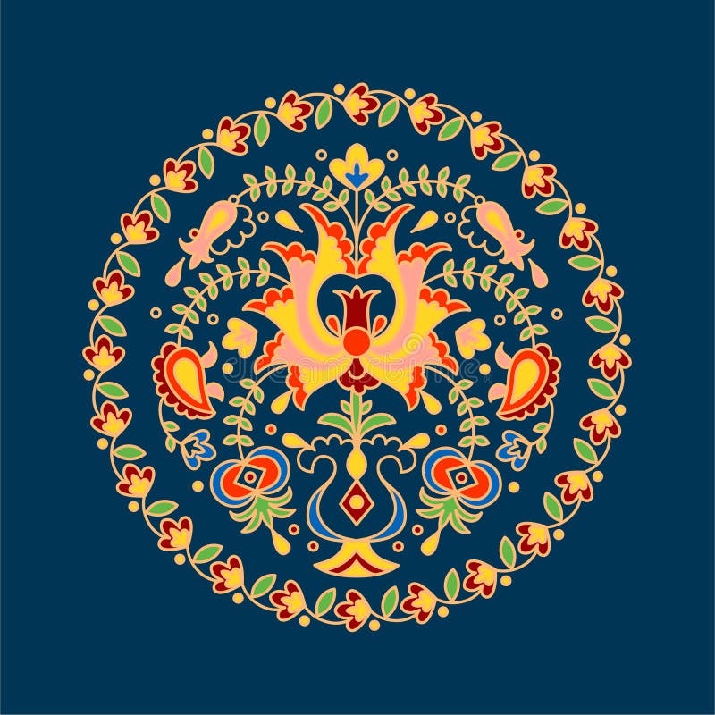 Vector Hand Drawn National Crimean Tatar Pattern Illustration Stock ...