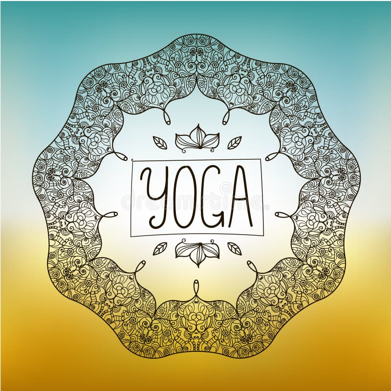 Yoga Emblem with Abstract Tree Pose Isolated on White Stock Vector ...