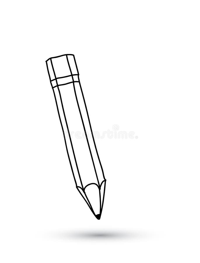 Vector Hand Drawn Pencil Line Art Illustration Stock Illustration ...