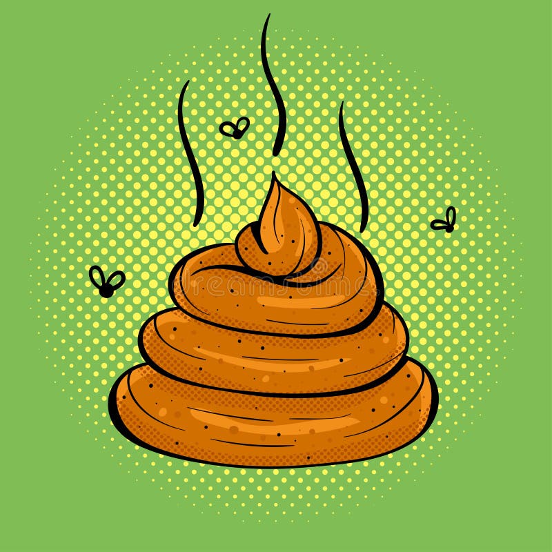 Vector Hand Drawn Pop Art Illustration of Poo. Stock Vector ...