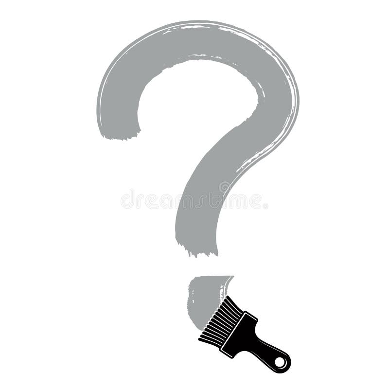 Vector Hand-drawn Question Mark Isolated, Punctuation Mark Created with ...