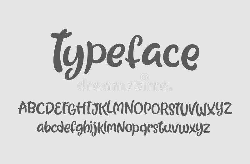 Vector Hand Drawn Script Alphabet. Brush Letters. Decorative Typography ... Vector Hand Drawn Script Alphabet. Brush Letters. Decorative Typography ...