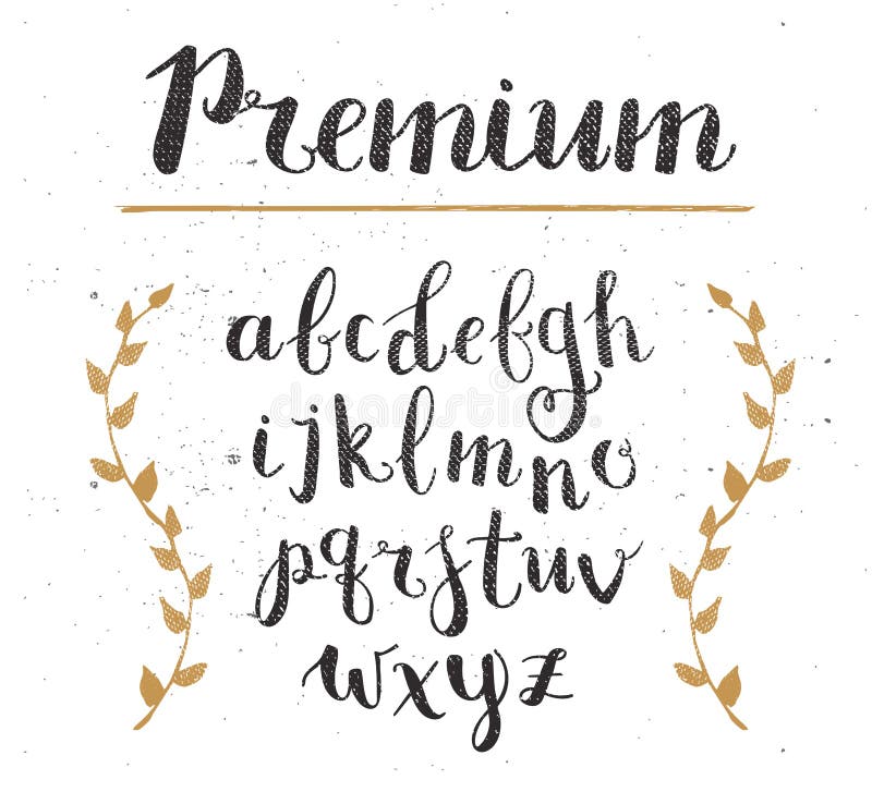 Hand Drawn Vector Alphabet, Font. Isolated Letters Written with Marker ...