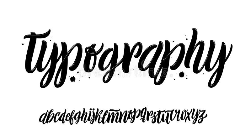 Vector Hand Drawn Alphabet. Brush Paint Letters. Stock Vector ... Vector Hand Drawn Alphabet. Brush Paint Letters. Stock Vector ...