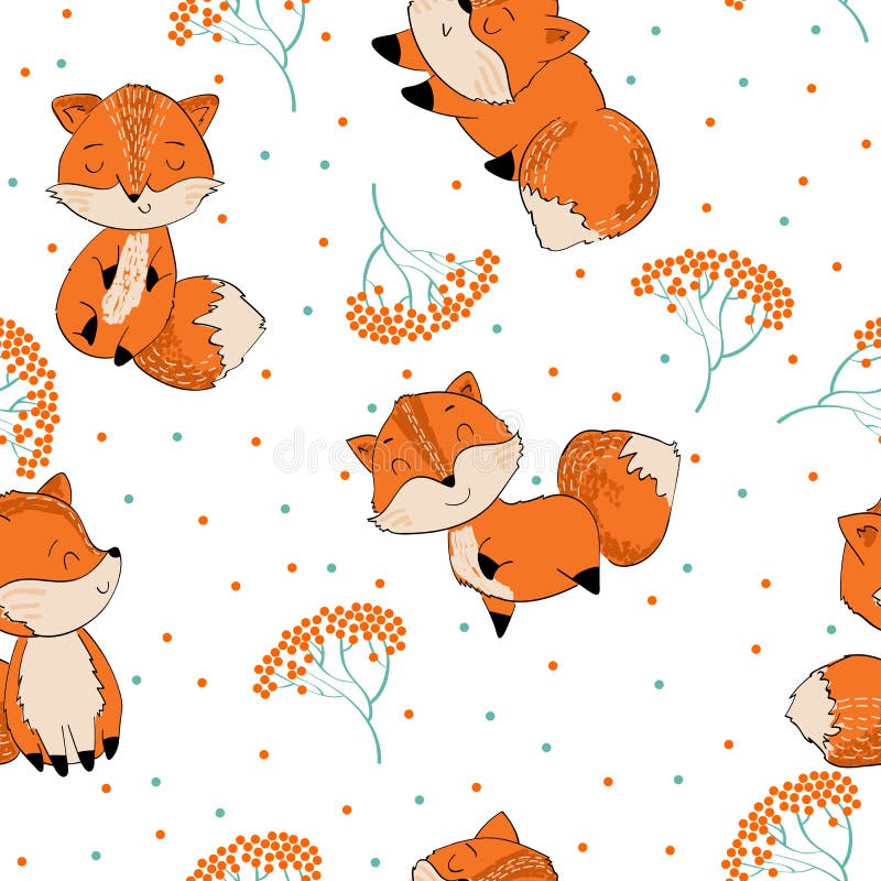 Cute cartoon Fox stock vector. Illustration of happy - 120405605