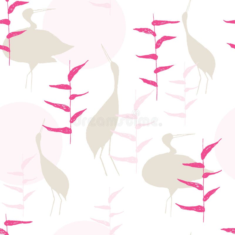 Vector Hand Drawn Seamless Pattern. Japanese Traditional Surface Design ...