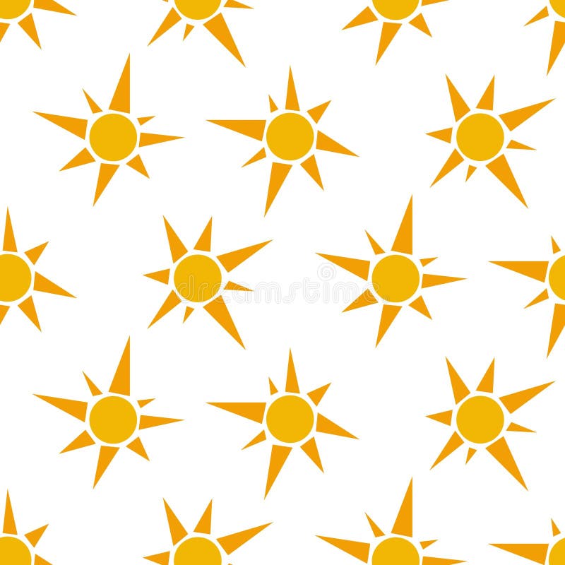 Vector Hand-drawn Seamless Pattern, Sunny Background, Sunny Drawings ...