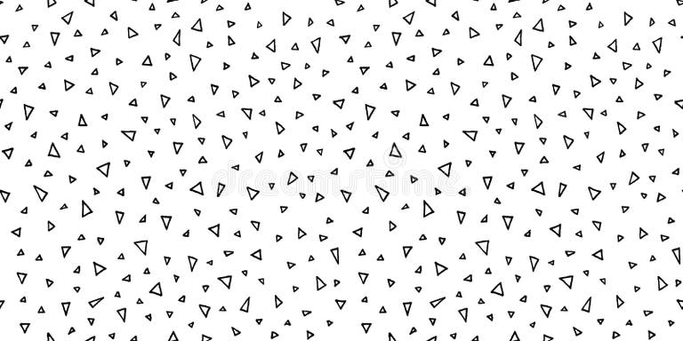 Vector Hand Drawn Seamless Pattern with Tiny Small Triangles. Artistic ...