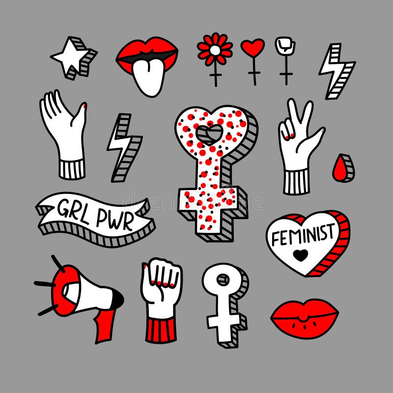 Woman`s Raised Hand Feminism Symbol Sisterhood Concept Women`s
