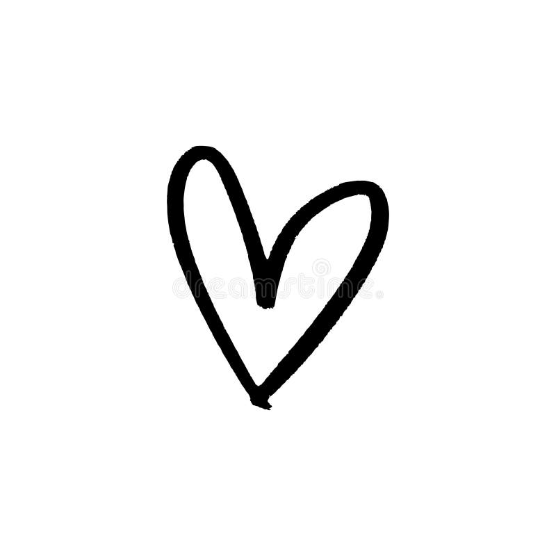 Vector Hand Drawn Simple Cute Heart Illustration Stock Illustration ... Vector Hand Drawn Simple Cute Heart Illustration Stock Illustration ...