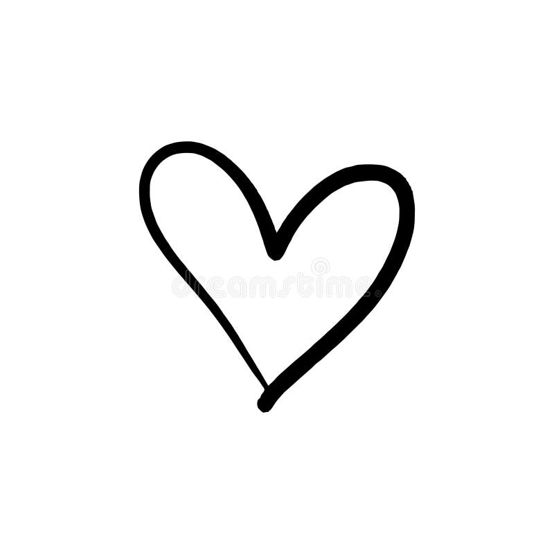 Vector Hand Drawn Simple Cute Heart Illustration Stock Illustration ... Vector Hand Drawn Simple Cute Heart Illustration Stock Illustration ...
