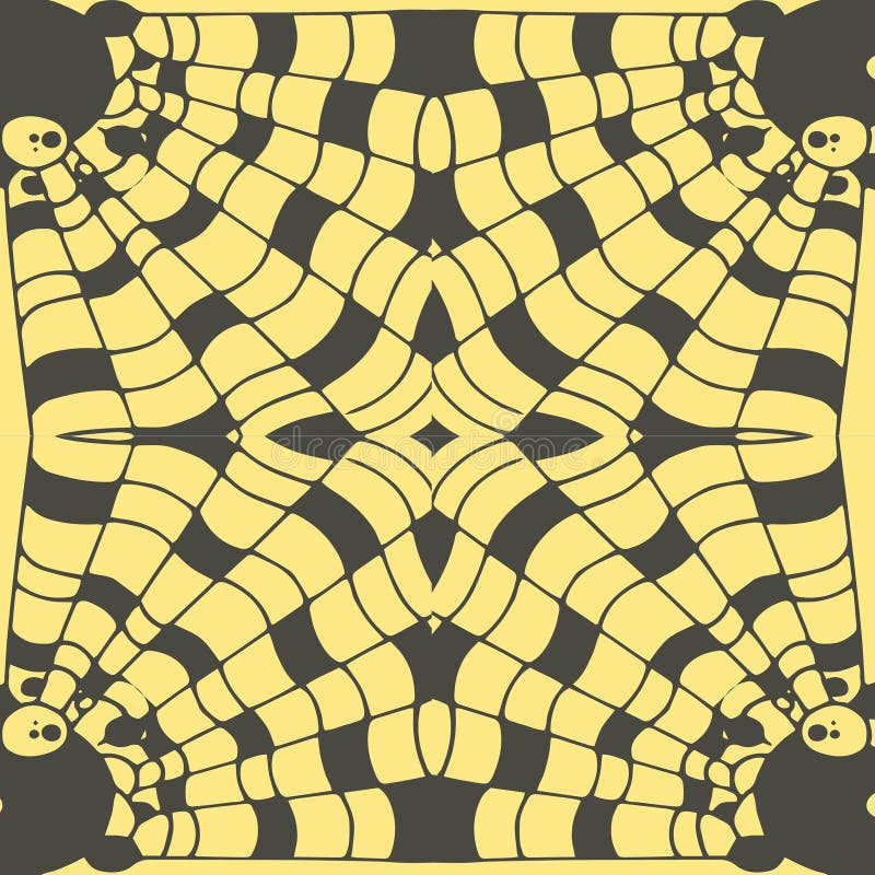 Vector Hand Drawn Sketch of Abstract Seamless Pattern Illustration on ...