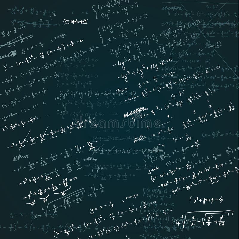 Vector Hand Drawn Sketch of Algebra Illustration on White Background ...