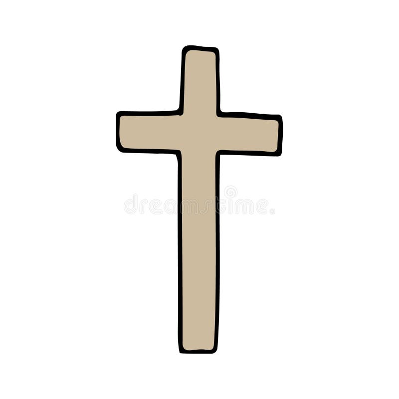 Vector Hand Drawn Sketch Doodle Cross Stock Vector - Illustration of ...